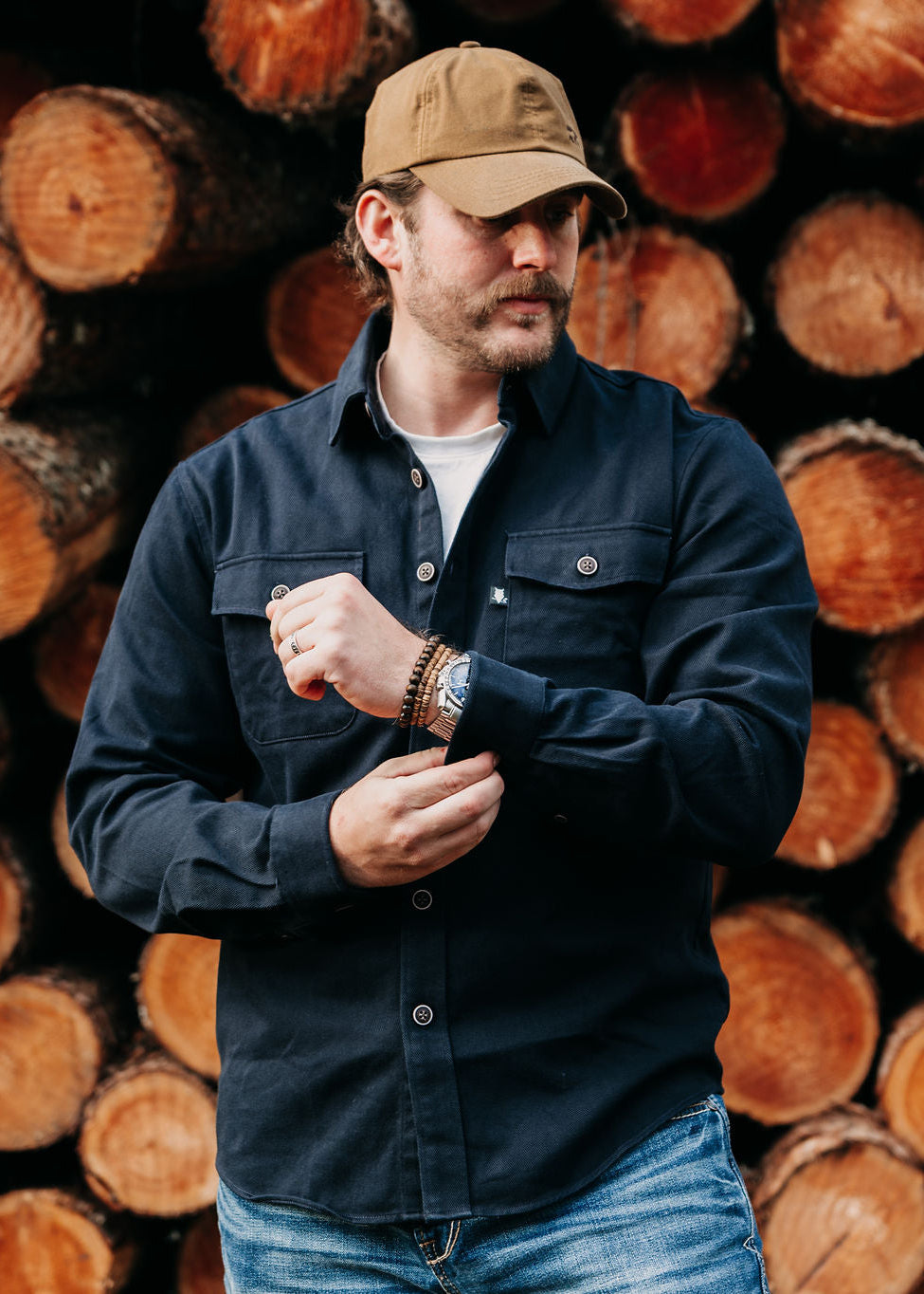 Men's Twill Overshirt Dark Navy | Everyday Shirts | SUAVE OWL – Suave ...