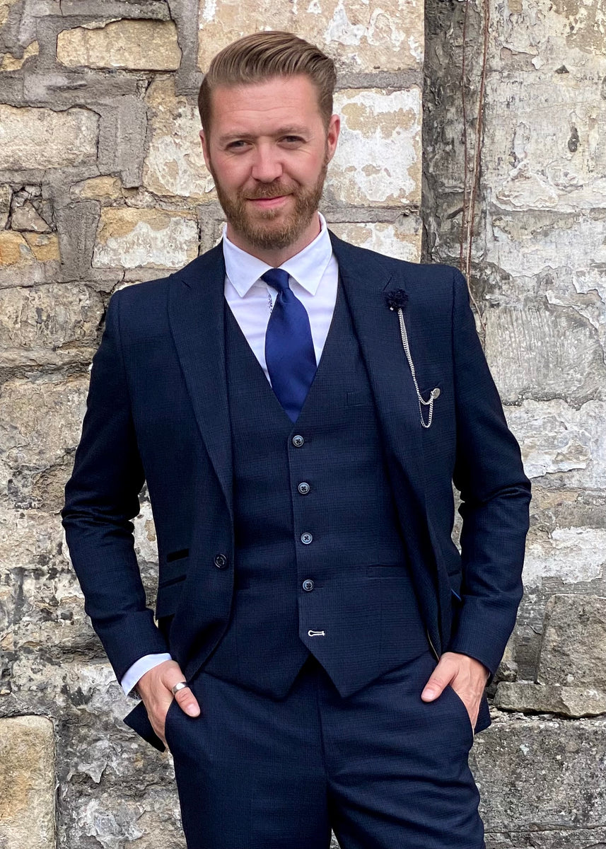 Cavani Caridi Navy Jacket | Checked Suit Jacket | SUAVE OWL – Suave Owl ...